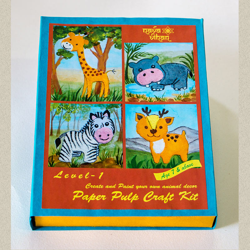 Paper Pulp Craft Kit - Level 1: DIY Animal Décor for Kids of age 7 & a ...